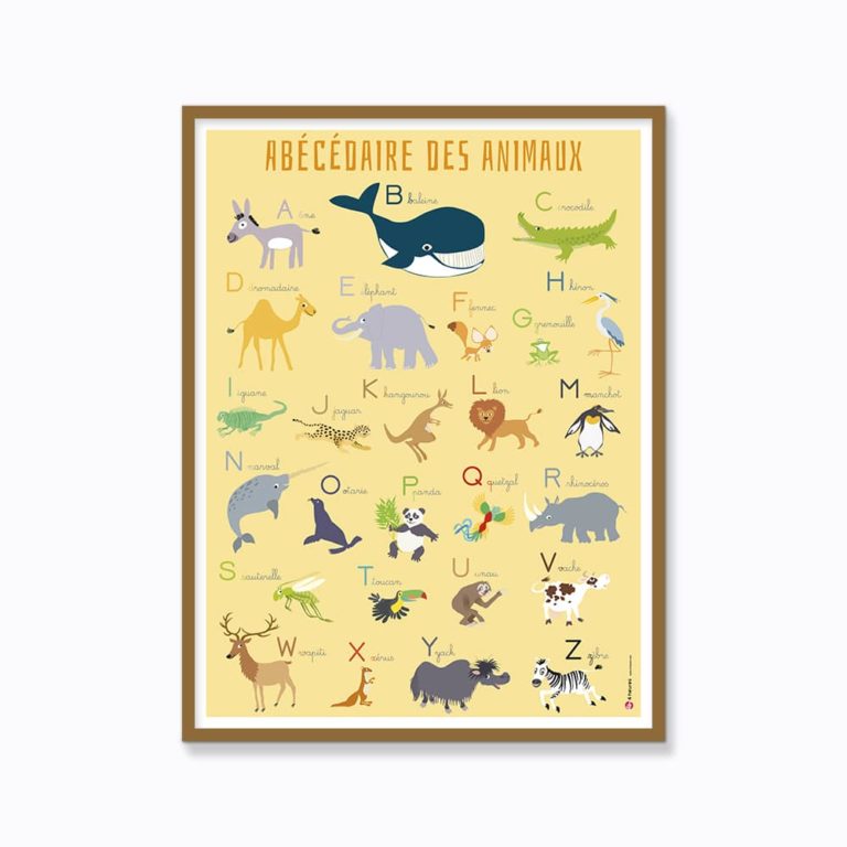 Poster – Abécédaire des animaux – 4 heures